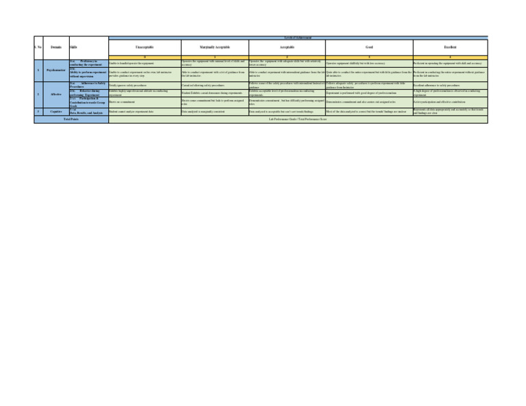 Civil Engg Lab Rubrics Pdf Experiment Accuracy And Precision 
