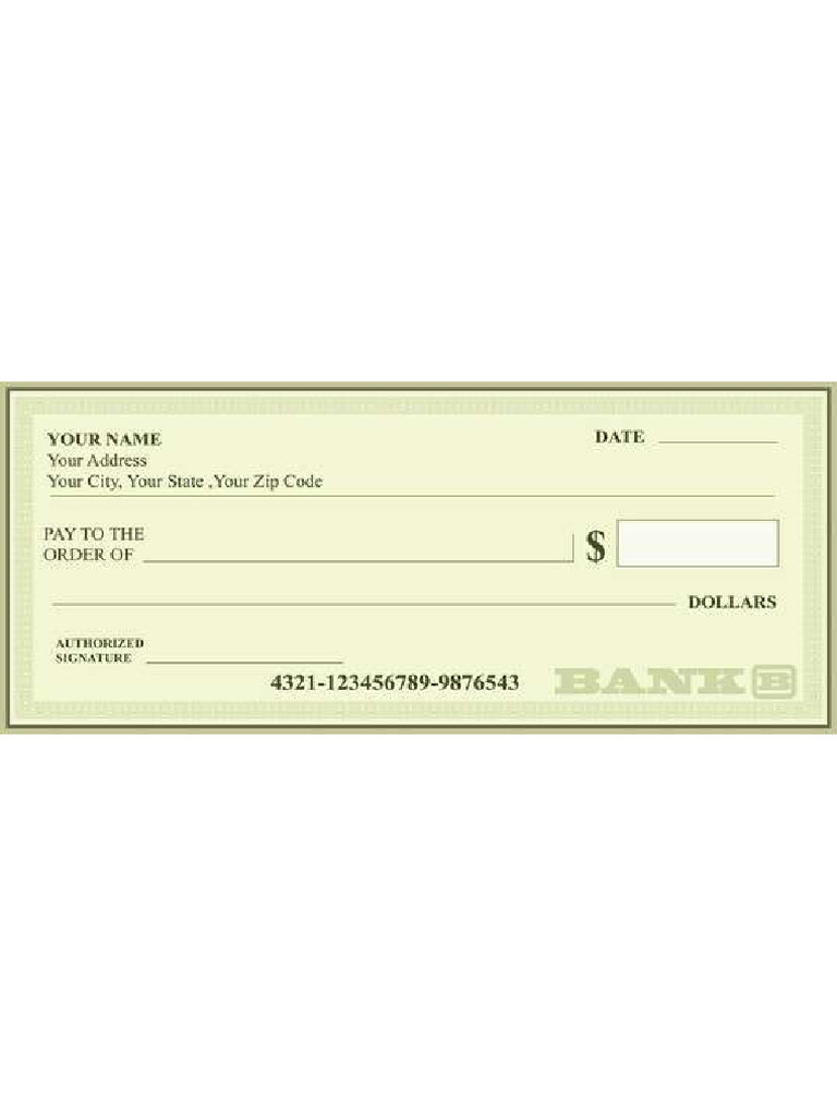 Blank Check Template 16 | PDF