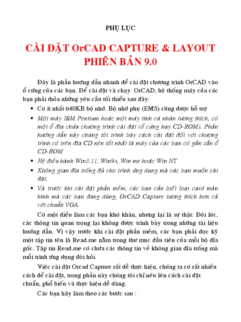 Cai Dat 0rcad 9 | PDF