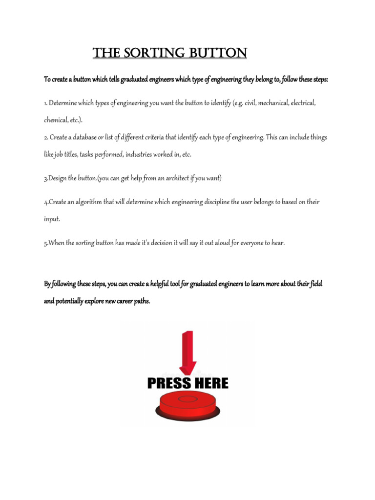 The Sorting Button | PDF