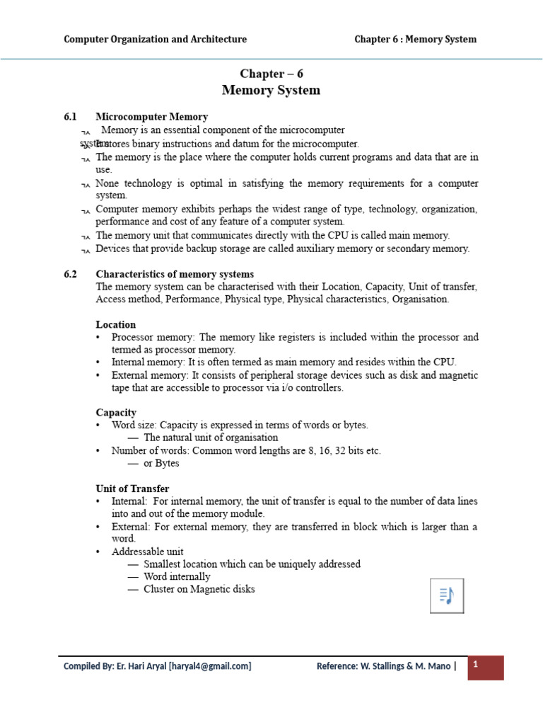EC206 CO Module5 Lecture2 1 | PDF | Computer Data Storage | Read Only Memory