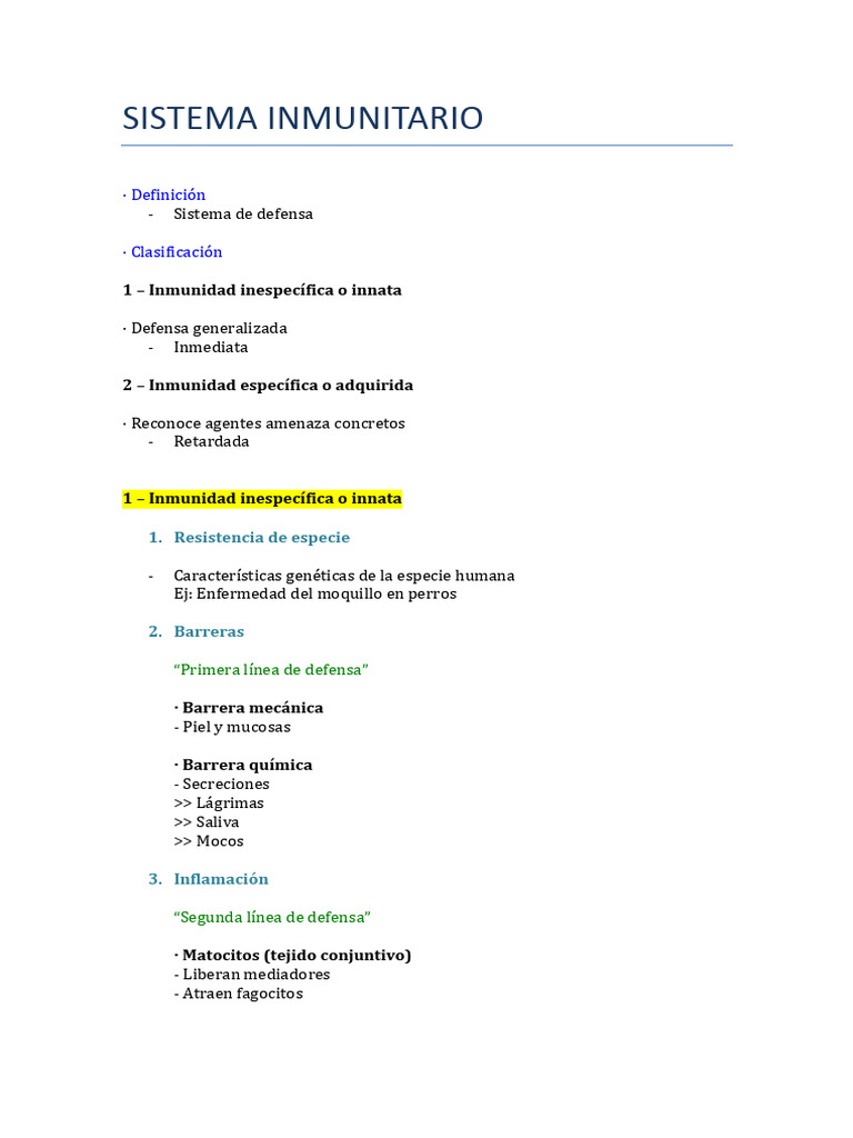 Guía del Sistema Inmunitario | PDF | Sistema inmune | Linfocitos