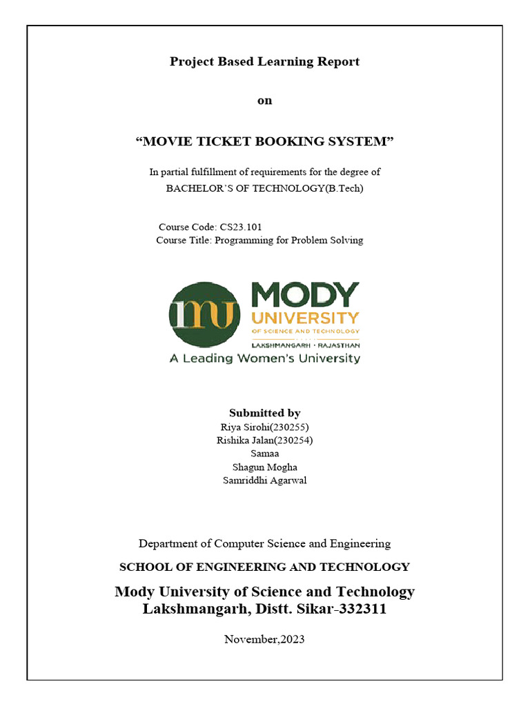 Cs Report | PDF | Operating System | Computer Programming