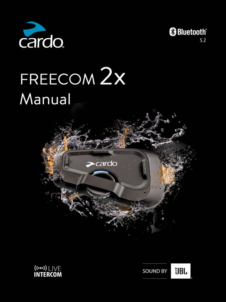 Manual de Usuario Cardo Freecom 2x | PDF | Bluetooth | Altoparlante