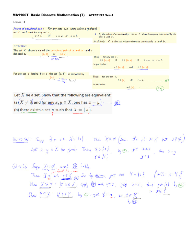 Discrete Math Quiz: Set Theory | PDF | Teaching Methods & Materials