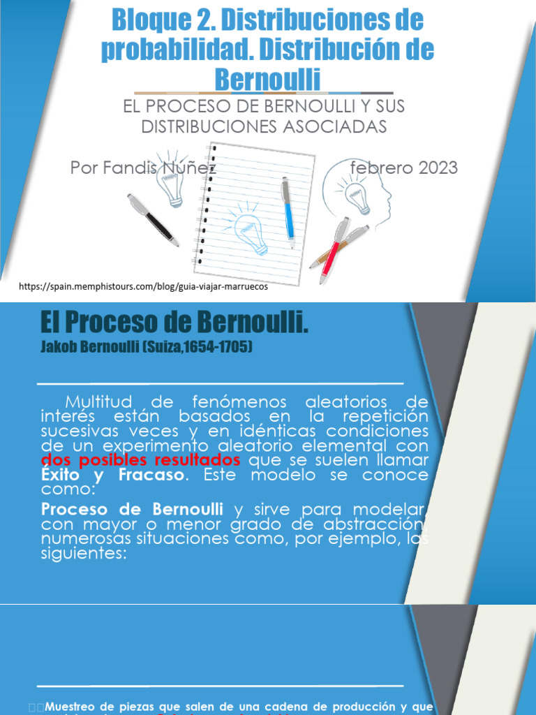 3 - Pye2 - FGGND - Bloque 2 - Bernoulli - Introduccion - 22-23 | PDF | Probabilidad | Aleatoriedad