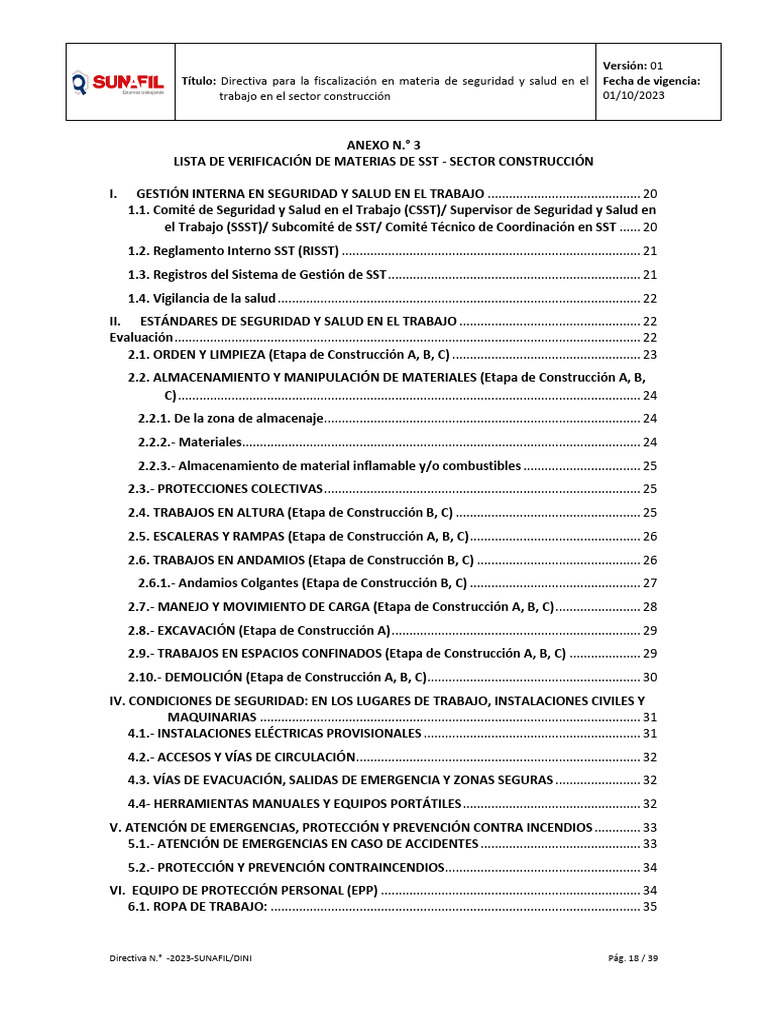 Anexo 3 - RSI NA 419-2023-SUNAFIL-GG Y ANEXO - 1 | PDF | Andamio | Demolición
