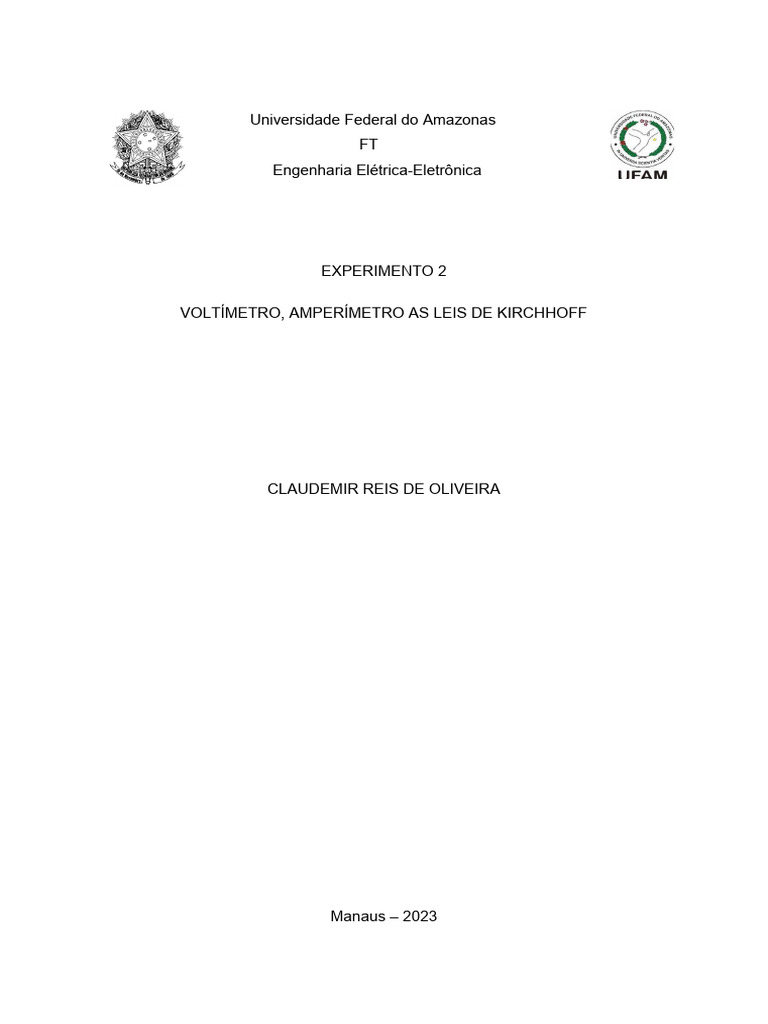 2º Experimento | Download grátis PDF | Rede elétrica | Linearidade