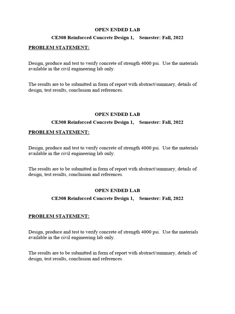 Open Ended Lab | PDF