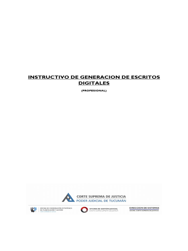 Instructivo de Generacion de Escritos Digitales: (Profesional) | PDF | Informática | Software