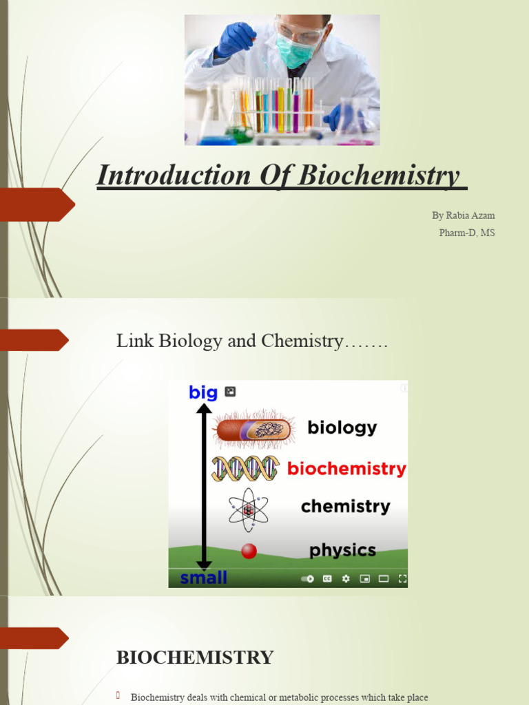 Introduction of Biochemistry | PDF | Cell (Biology) | Biochemistry