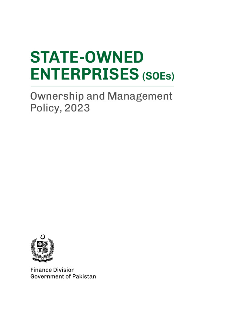 SOEs Policy Report 2023 | Download Free PDF | State Owned Enterprise | Financial Statement