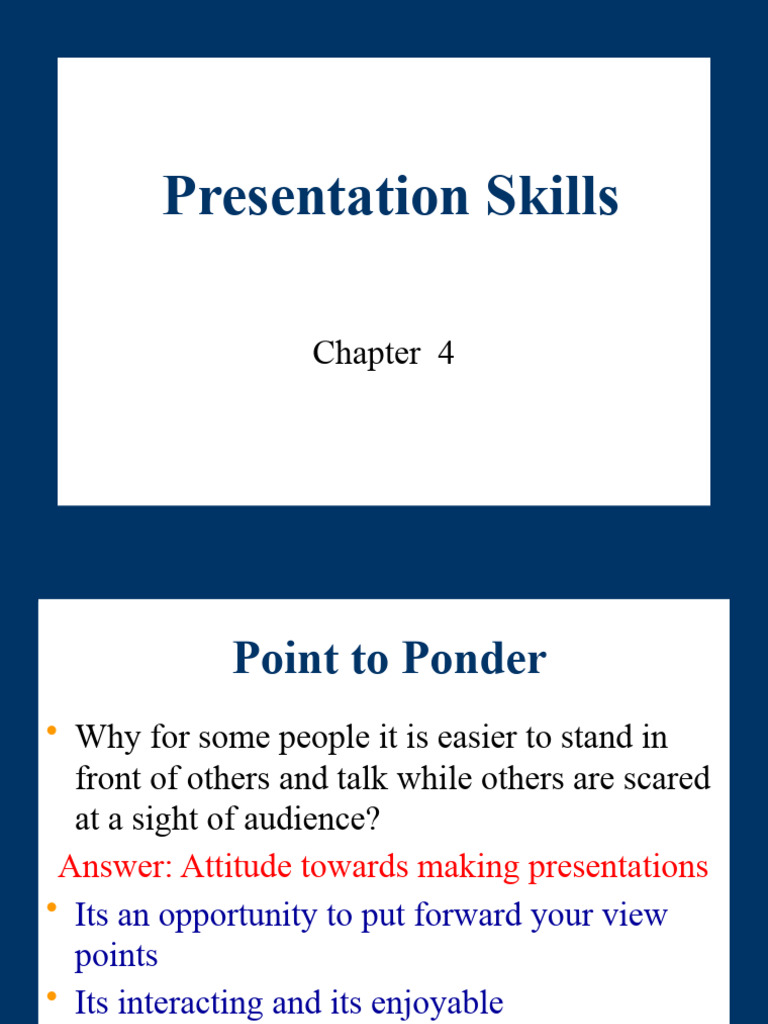 Presentation Skills | PDF | Behavioural Sciences | Psychology