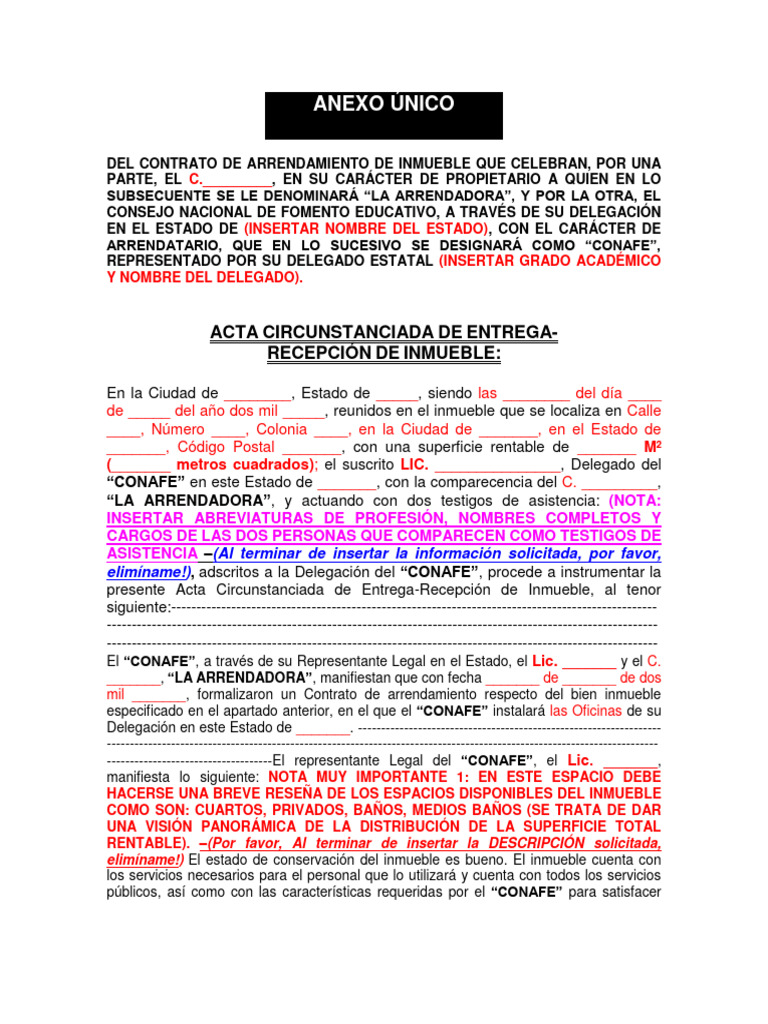 Formato de Acta Entrega Recepci N | PDF