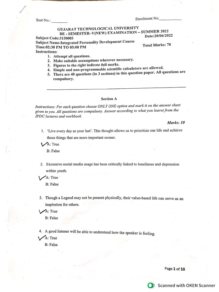 IPDC Paper Solution-3 | PDF