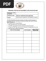 PPE Issuance Record and Guidelines | PDF | Personal Protective ...