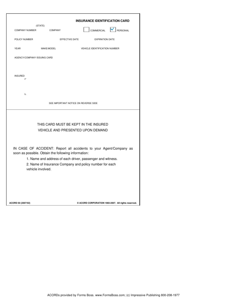 Insurance Identification Card | PDF | Business | Technology & Engineering