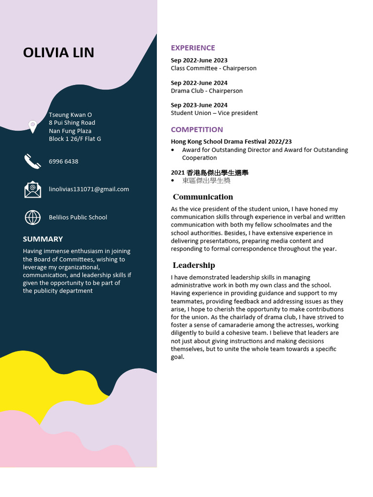 Playful Business Resume | PDF | Leadership | Communication