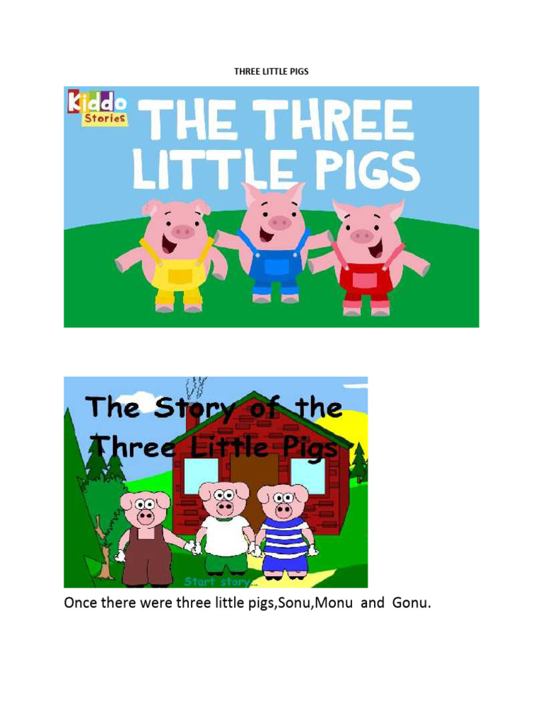 Class 1 English Three-Little-Pigs-Lesson2 | PDF