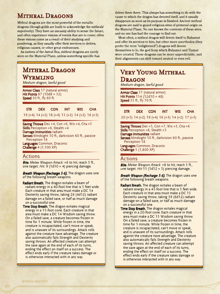 Mythril Dragon | PDF | Role Playing Games