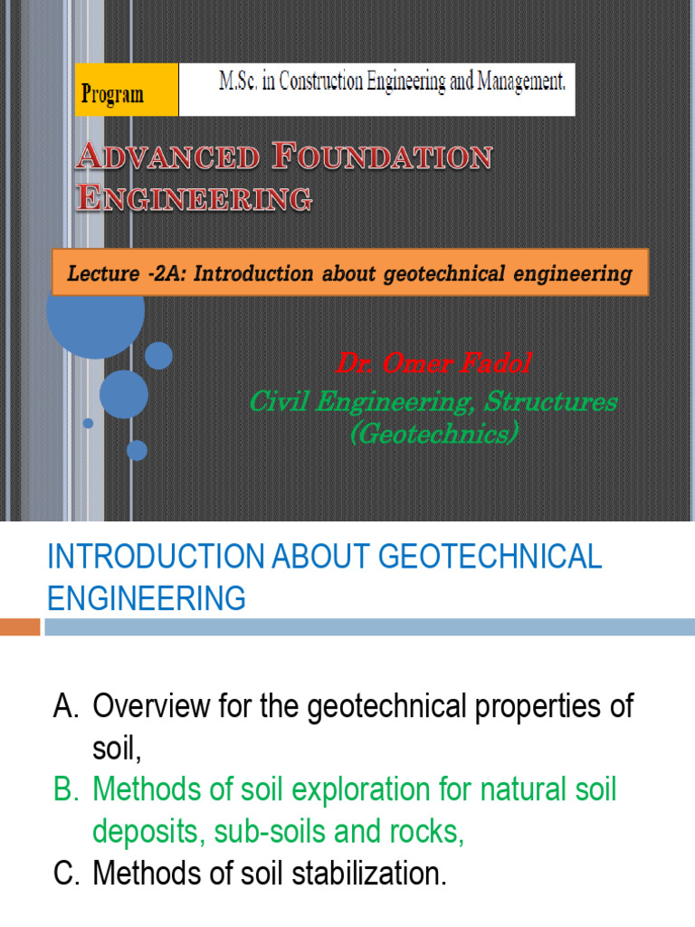 2.1. (2A) - Introduction About Geotechnical Engineering | PDF | Rock ...