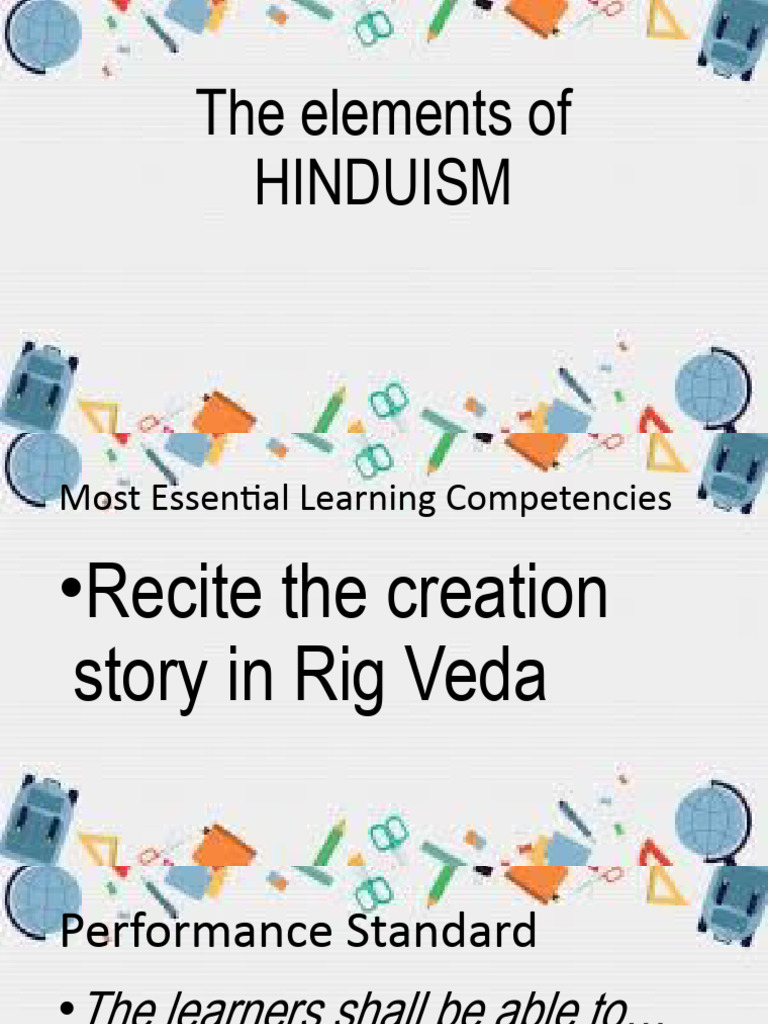 The Elements of HINDUISM Powerpoint | PDF | Religious Holidays | Hindu ...
