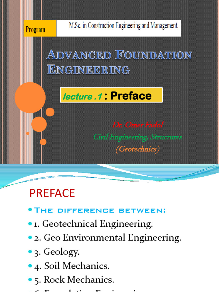 Advanced Foundation Engineering - Over View | PDF | Fault (Geology ...