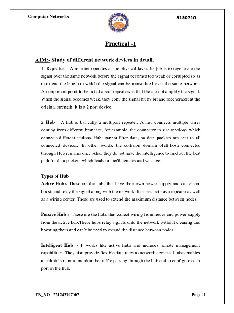 CN Practical File | PDF | Coaxial Cable | Computer Network