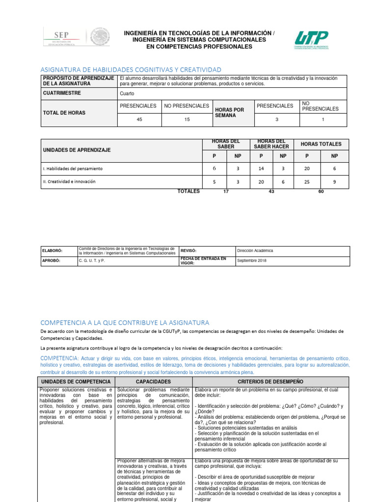 Habilidades Cognitivas y Creatividad | PDF | Creatividad | Pensamiento