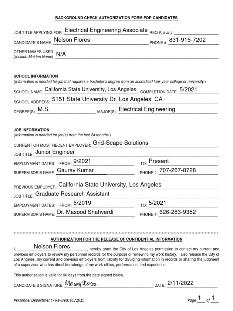 Reference Release Authorization Form S | PDF