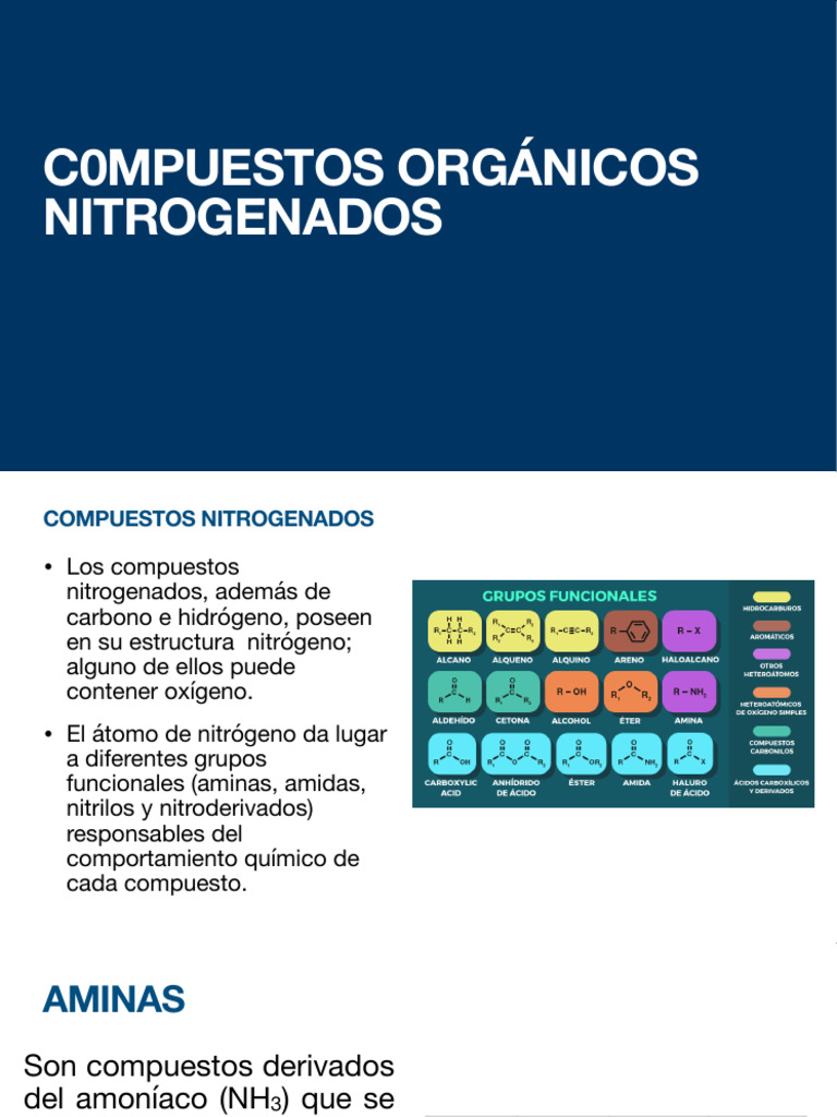 Compuestos Nitrogenados | PDF | Amina | Amida