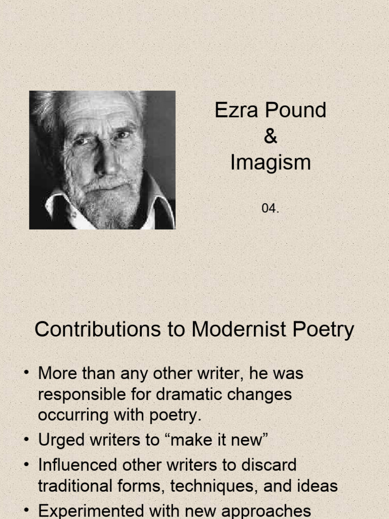 Ezra Pound and Imagism | PDF | Poetry