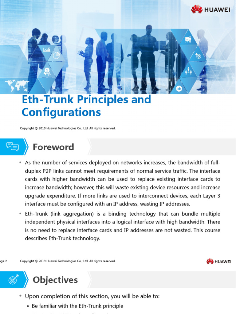 2.11.HC120115009 Eth-Trunk Principles and Configurations | PDF ...