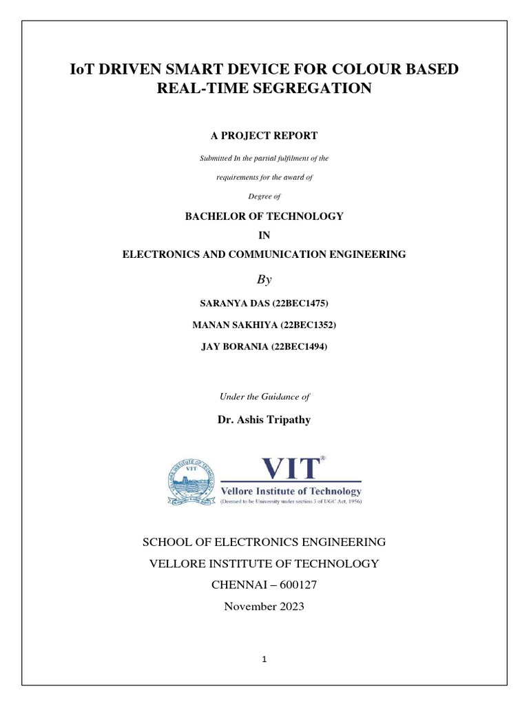 IOT Colour Based Product Sorting Machine Project With Real | PDF | Servomechanism | Internet Of ...
