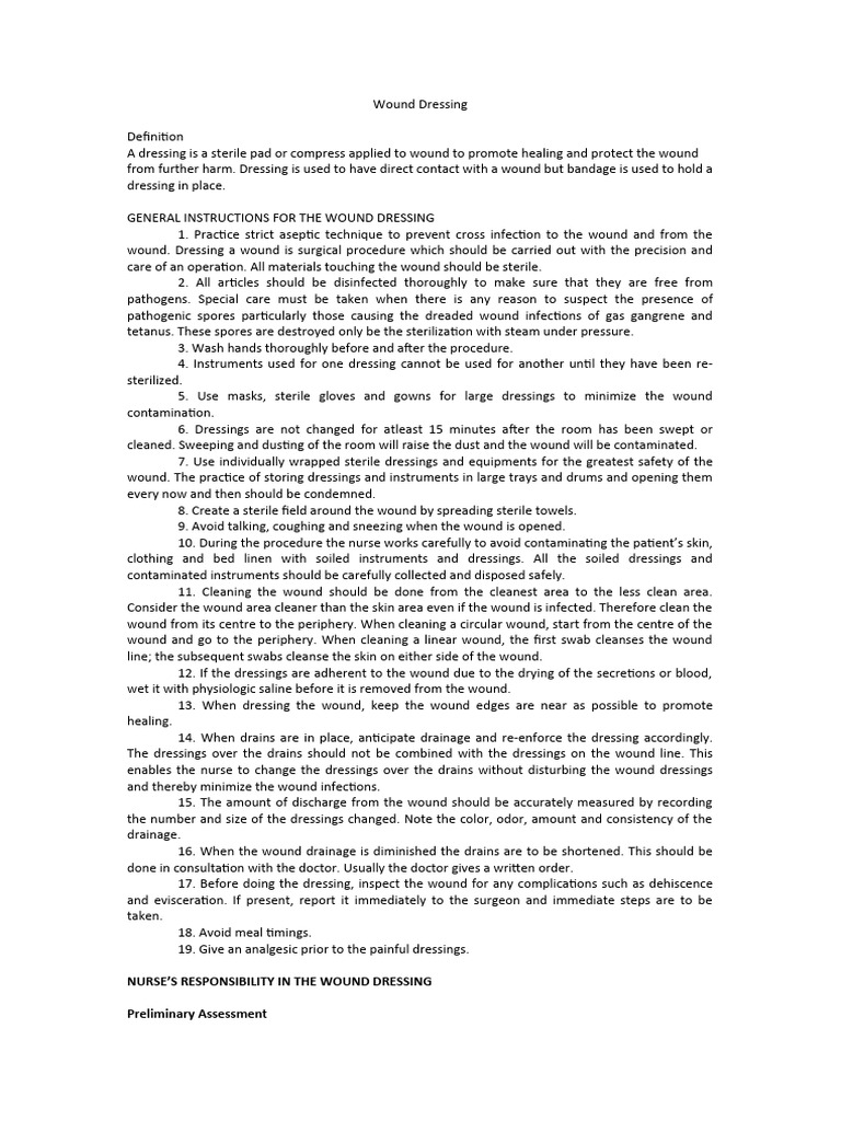 Wound Dressing | PDF | Wound | Health Care