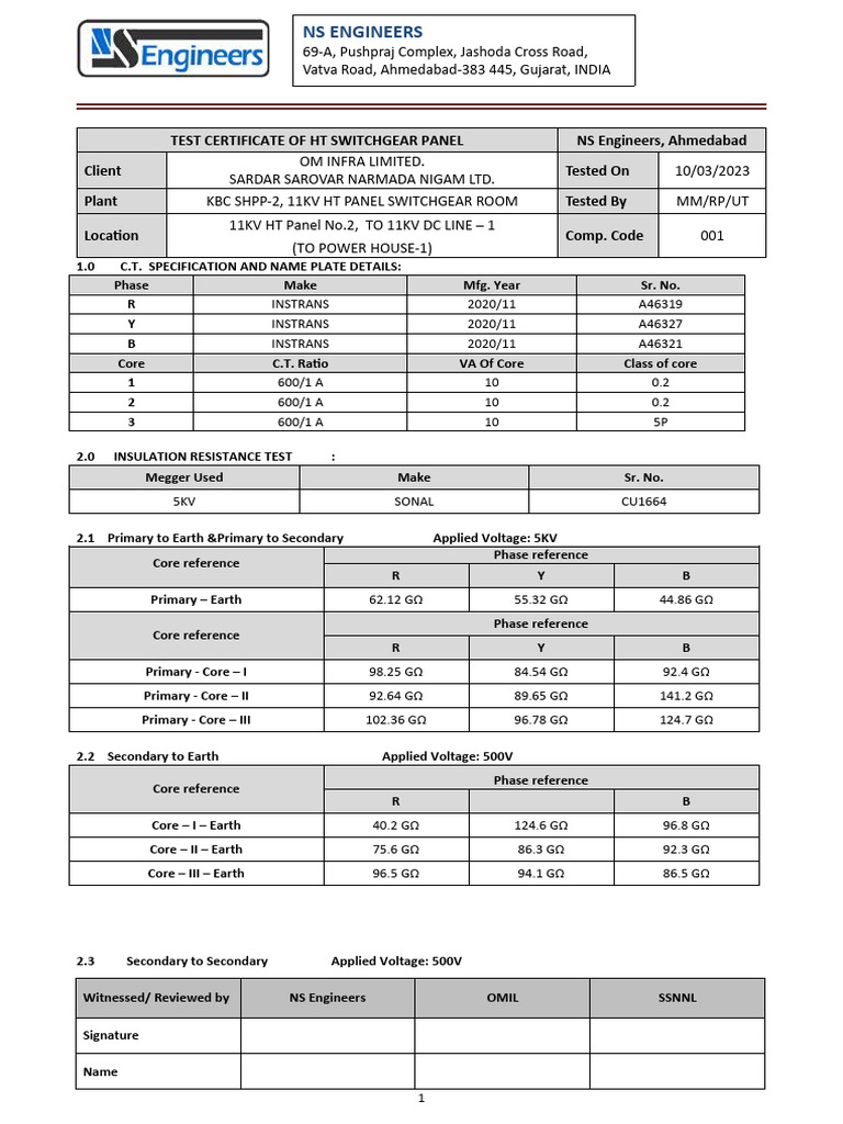 1.0 KBC SHPP-2 | PDF | Transformer | Electrical Resistance And Conductance