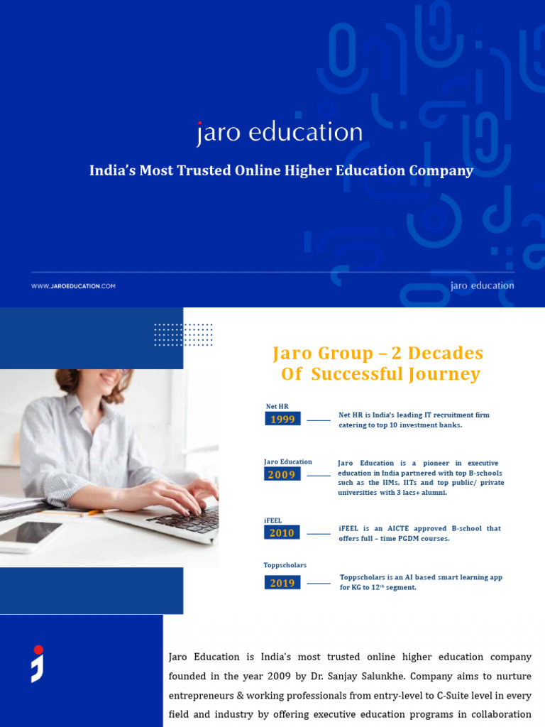 Jaro Education Campus Presentation 2023 2024 Pdf Economies