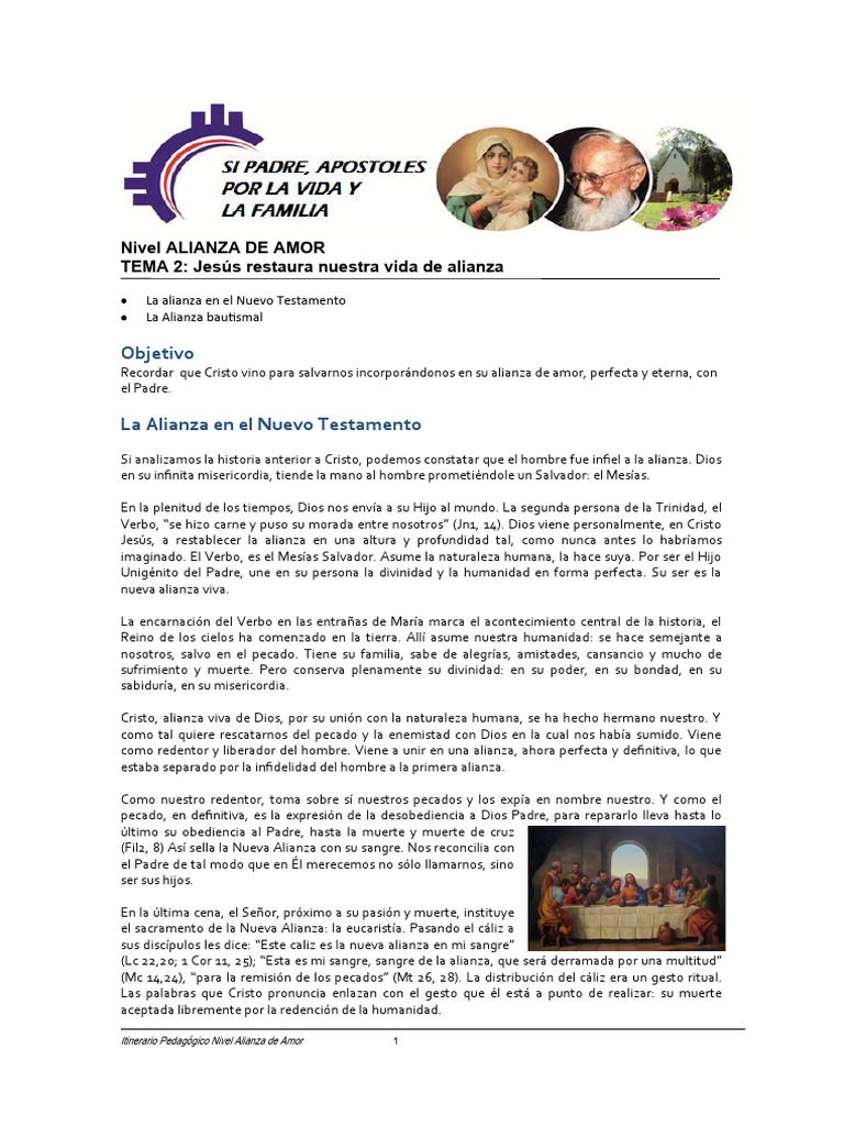 TEMA 2. Jesús Restaura Nuestra Vida de Alianza. NT | PDF | Bautismo ...