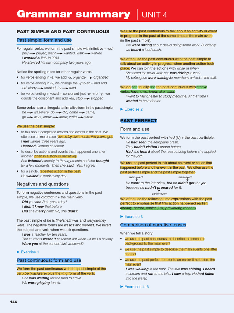 Grammar Summary Unit 4-1 | PDF | Linguistic Morphology | Grammar