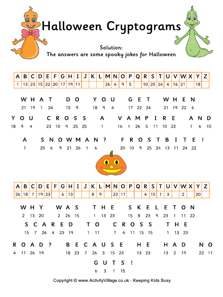Halloween Cryptogram 1 Solution | PDF