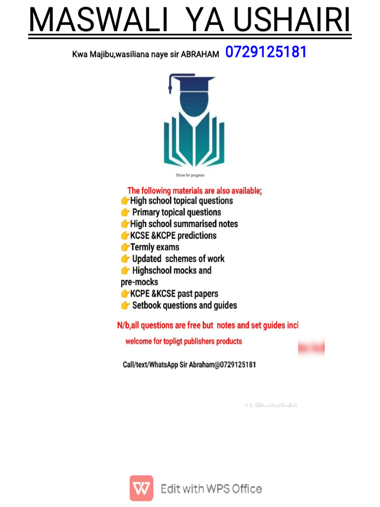 MASWALI YA Kisasa Ya Ushairi | PDF