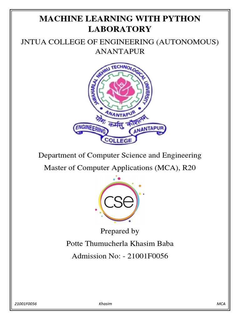ML Lab - 231009 - 210335 | PDF | Statistical Classification | Statistics