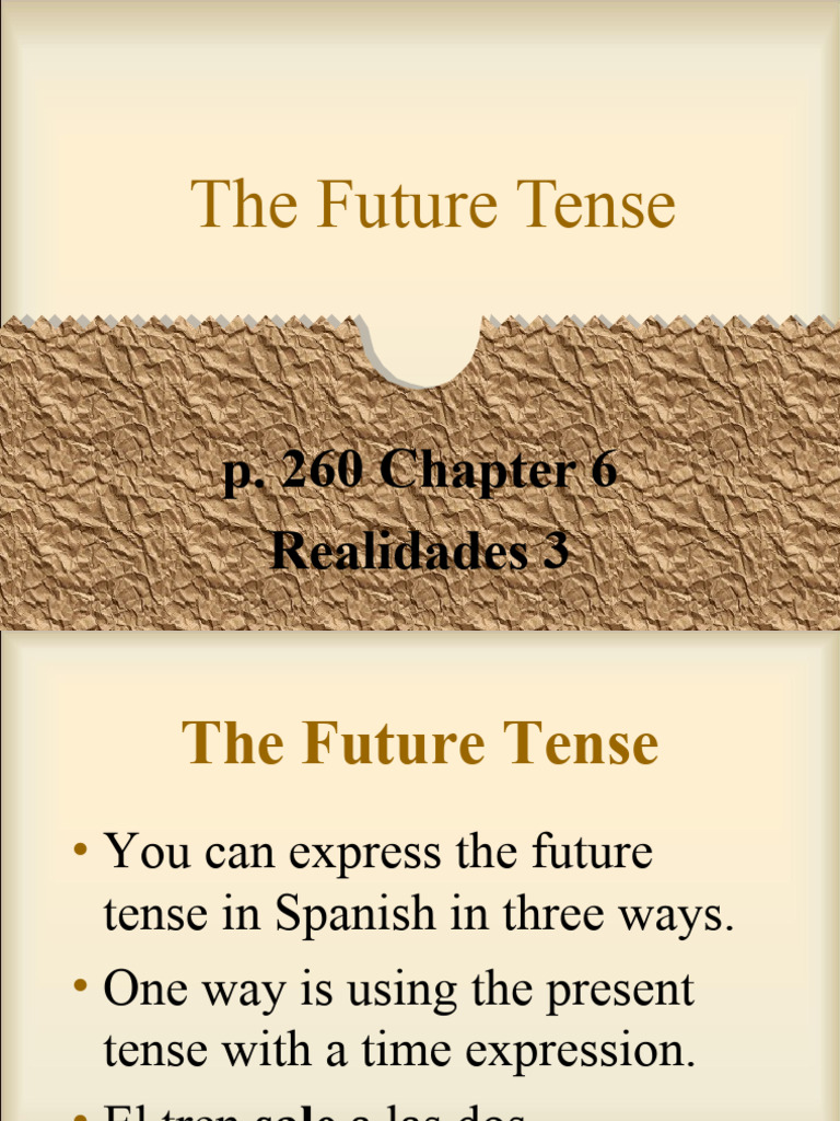Future Tense Spanish Powerpoint | PDF