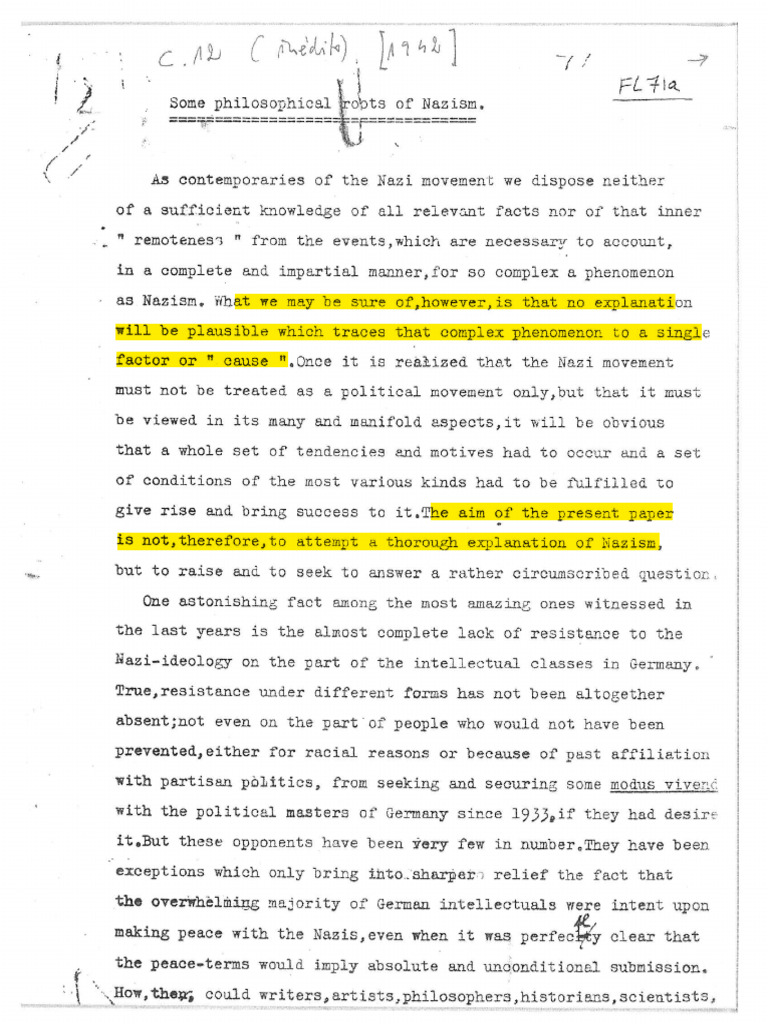 GURWITSCH - Philosophical-Roots-Of-Nazism | PDF | Philosophical ...