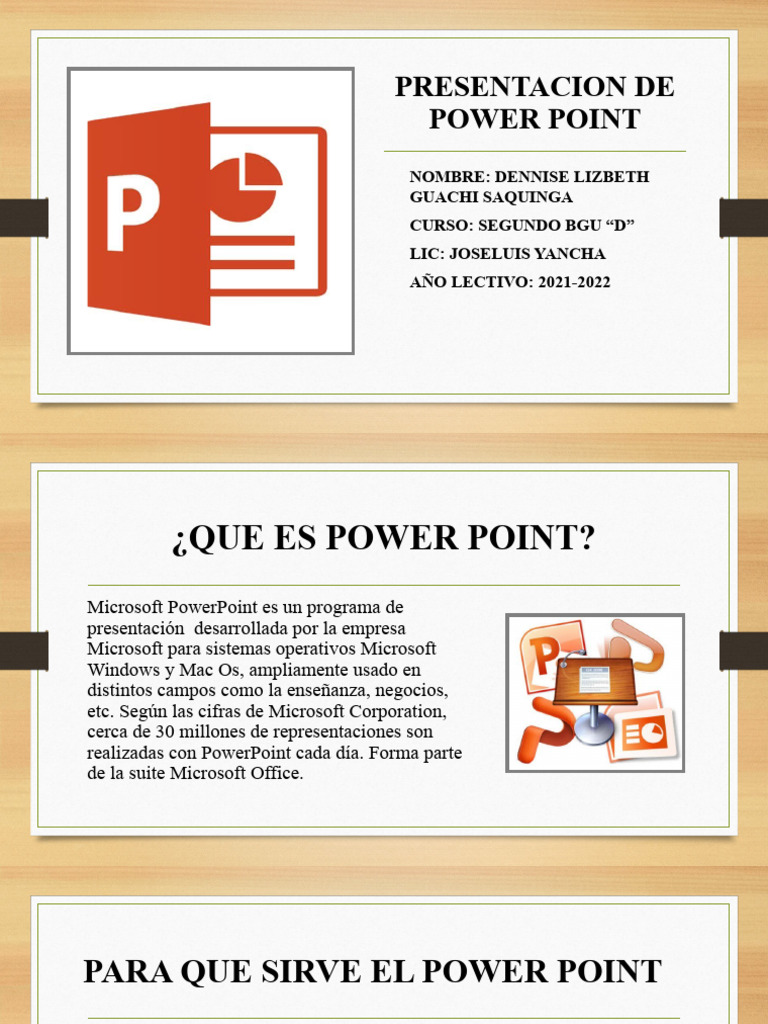 Dennise Guachi - Presentacion en Power Point | PDF | Microsoft ...