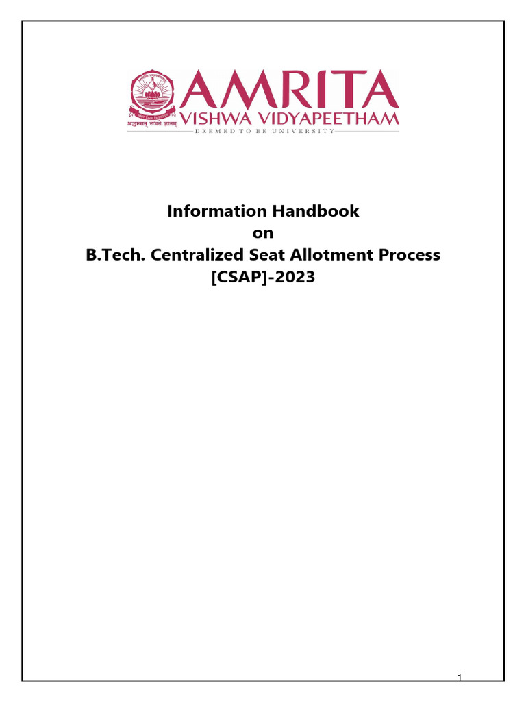 Handbook Csap 2023 | PDF | Fee | Government