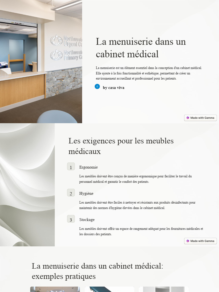 Mobilier Médical: Fonctionnalité et Design | PDF | Meubles | Hygiène