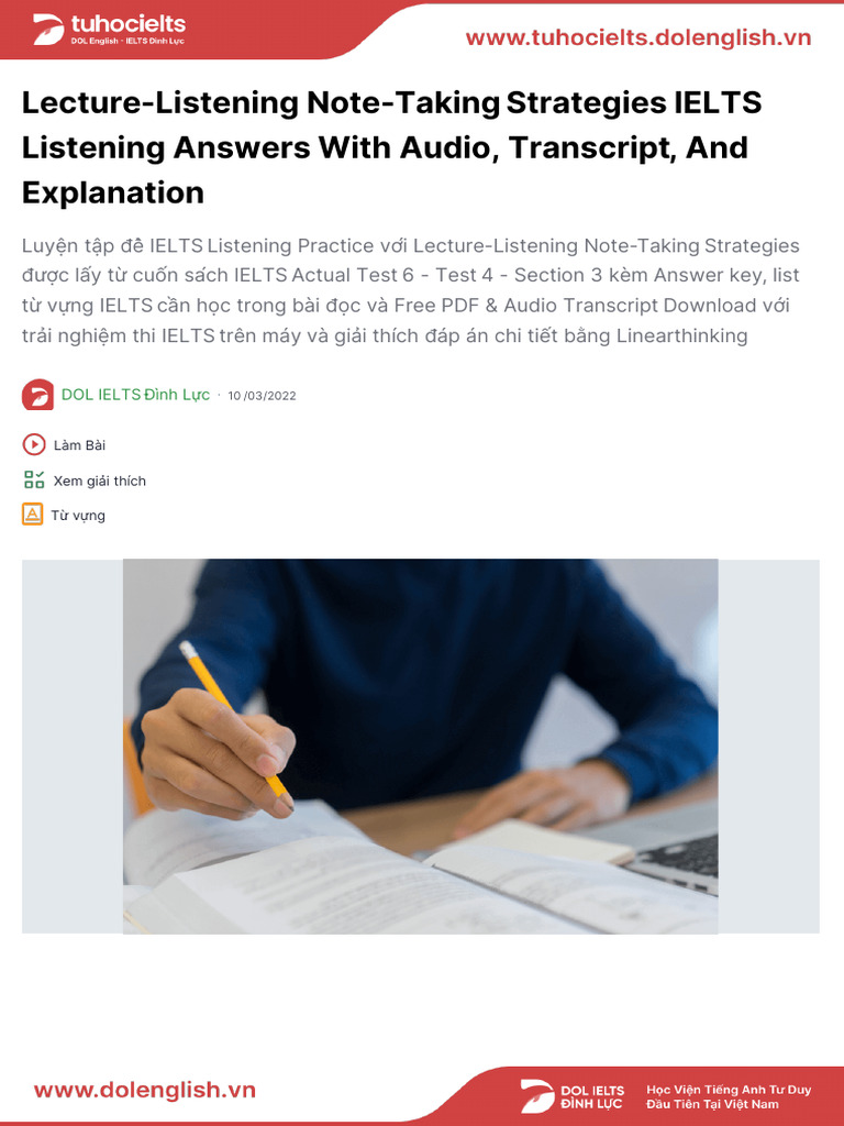 IELTS Listening Note-Taking Tips | PDF | Cognition | Human Communication
