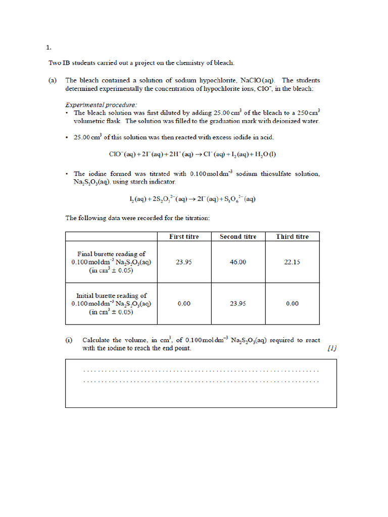 Stoichiometry Exercises 5th Set Ans | PDF