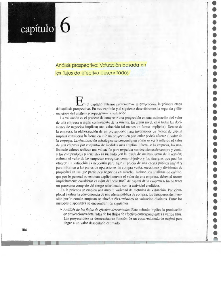 Capítulo-6 - Analisis Prospectivo Flujo Descontado | PDF Capítulo-6 - Analisis Prospectivo Flujo Descontado | PDF